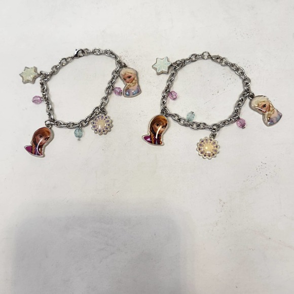 Disney | Jewelry | Disney Frozen Girls Kids Charm Dangle Bracelet Set ...